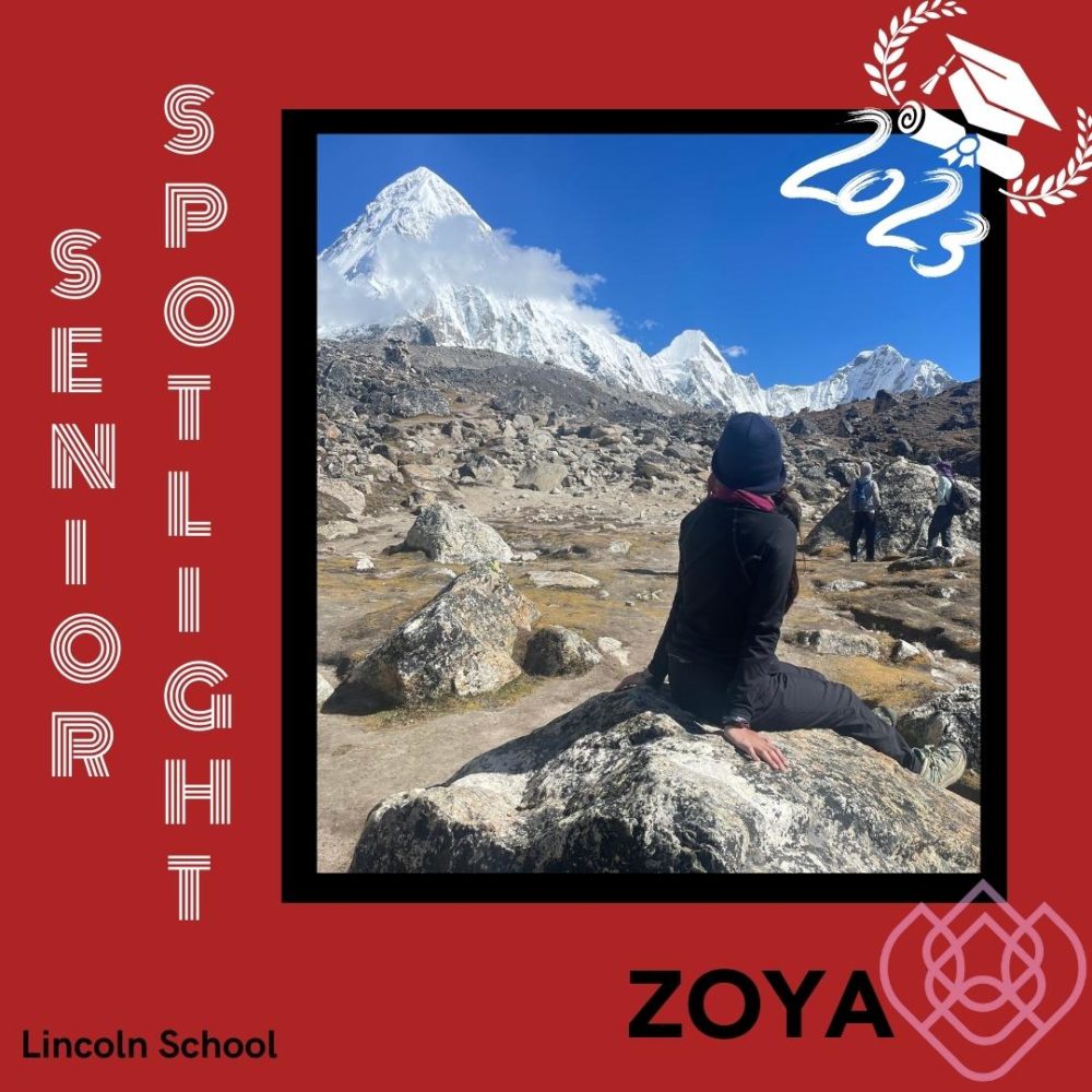 Senior Spotlight - Zoya - Lincoln School Nepal